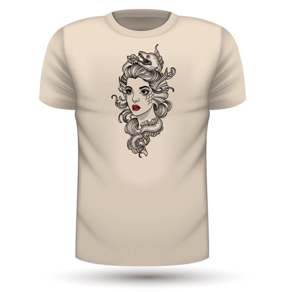 Tee-Shirt Sirène au serpent